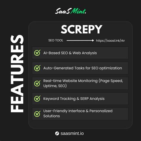 Saas Mint On Linkedin Screpy Seo Analysis Webanalysis Saasmint