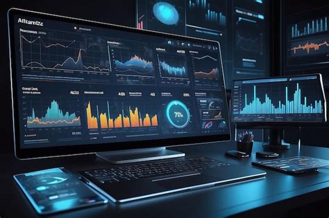 Data Analytics Automated With Ai Technology Big Data Business Analytics And Artificial Premium