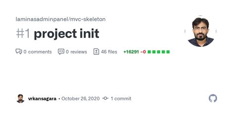 Project Init By Vrkansagara · Pull Request 1 · Laminasadminpanelmvc