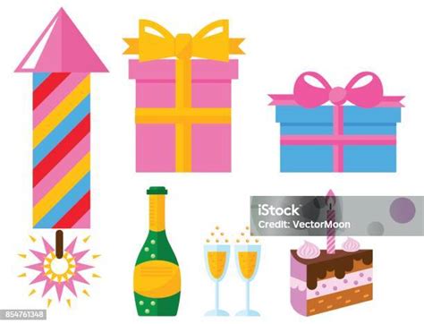 파티 아이콘 축 하 생일 축 하 깜짝 장식 이벤트 기념일 벡터 공휴일에 대한 스톡 벡터 아트 및 기타 이미지 공휴일 기 기념일 Istock