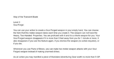 way of the transient blade r unearthedarcana