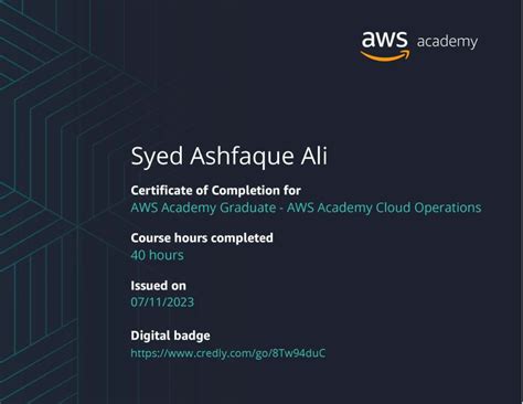 syed ashfaque ali on linkedin awscloud awscertification sysops