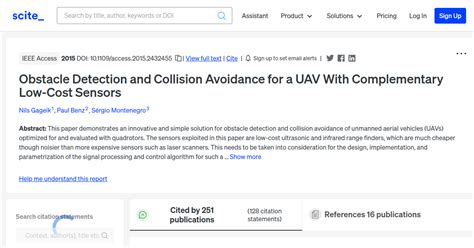 Obstacle Detection And Collision Avoidance For A Uav With Complementary Low Cost Sensors