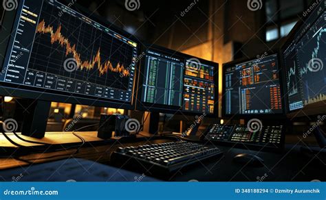 Control Room With Multiple Screens And Operators Demonstrating Technology Monitoring And