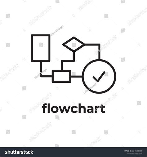 Simple Black Flowchart Icon Design Template Stock Vector Royalty Free Shutterstock