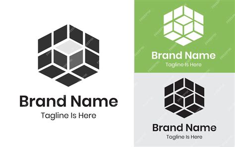 Premium Vector Black And Gray Cube Logo Design