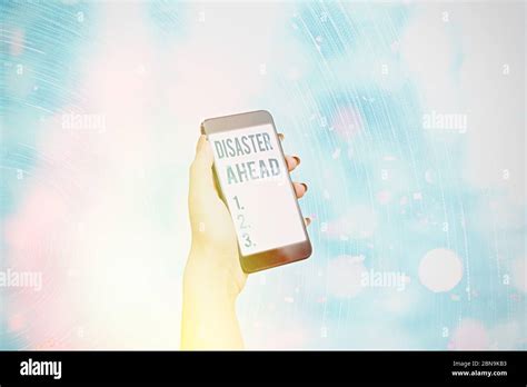 Conceptual Hand Writing Showing Disaster Ahead Concept Meaning Contingency Planning Forecasting