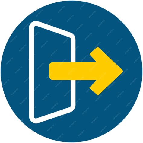 Premium Vector Exit Button Icon
