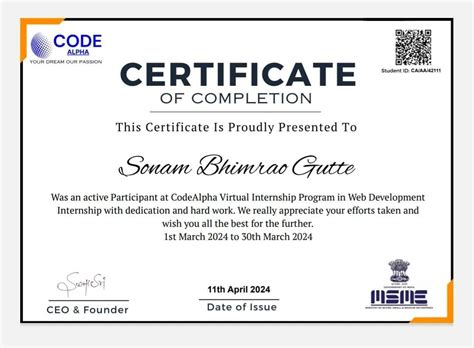 sonam gutte on linkedin codealpha internship webdevlopment