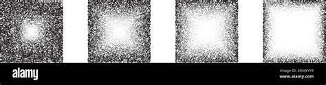 Fading Square Gradient Set Black Dotted Texture Element Collection