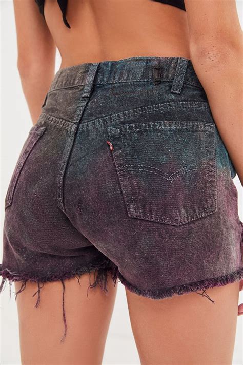 Urban Renewal Recycled Levis Celestial Dyed Denim Short Urban Outfitters