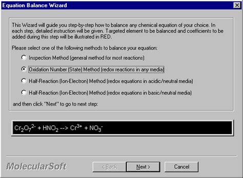 Oxidation Number Method