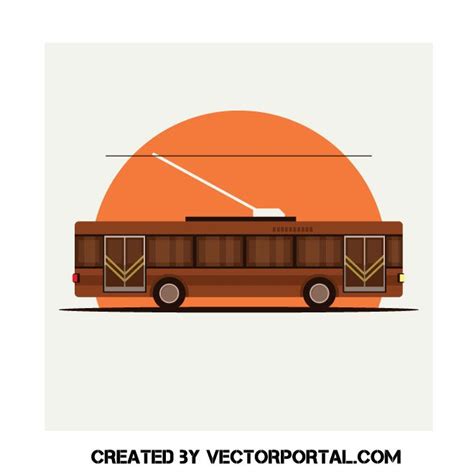 Trolley Bus Vector Vector Art Transportation Vector Free