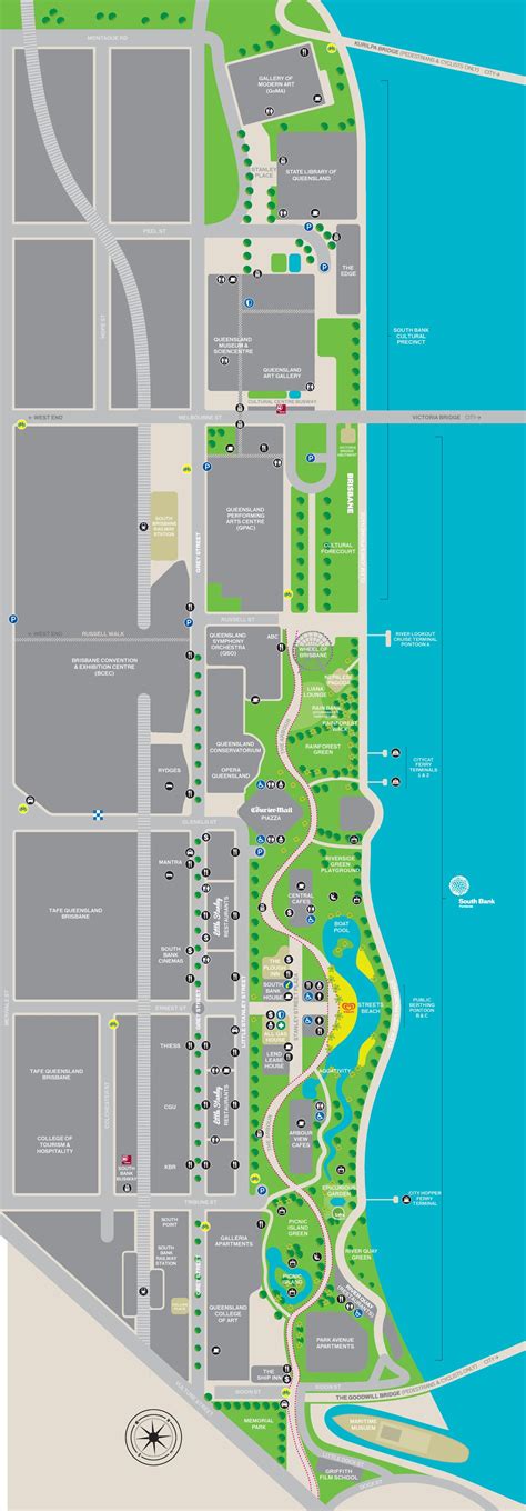Brisbane South Bank Map