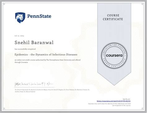 Snehil Baranwal On Linkedin A Special Thanks To Coursera Who Worked