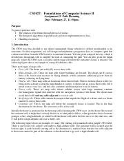 Assmt2 Pdf CS1027 Foundations Of Computer Science II Assignment 2