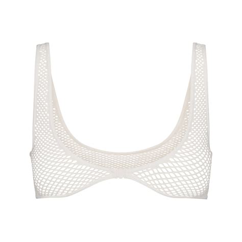Perforated Seamless Skimpy Scoop Bralette Marble Skims
