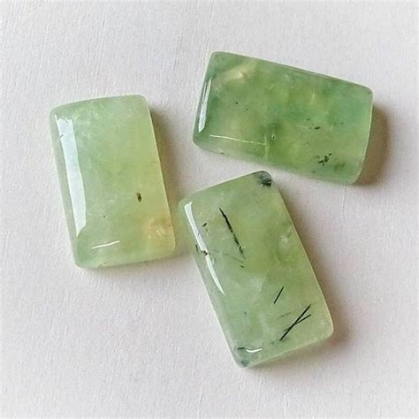 Octagon Shape Natural Prehnite Cabochon Calibrated Flatback Cabochon
