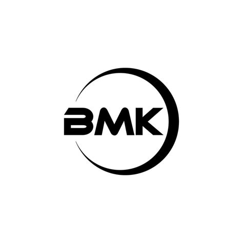 Bmk Letter Logo Design In Illustration Vector Logo Calligraphy