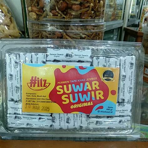 Jual Suwar Suwir Permen Tape Khas Jember 500gr Shopee Indonesia