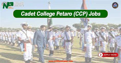 Cadet College Petaro Ccp Jobs 2024 Online Apply Notify Pakistan