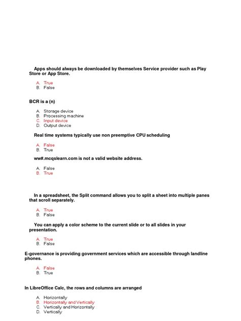 mcq 3 pdf operating system printer computing