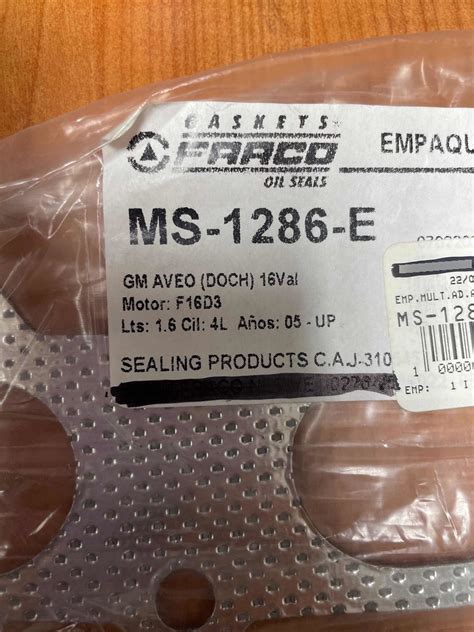 Empacadura Multiple Escape Aveo Mercadolibre