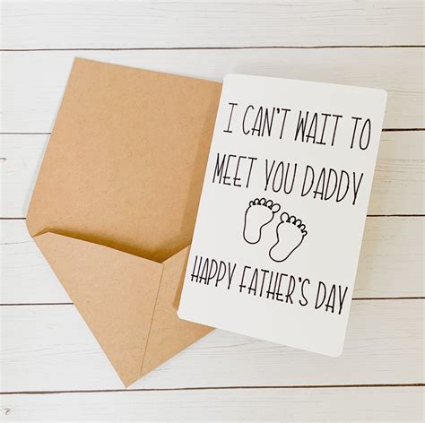 I Cant Wait To Meet You Daddyfathers Day Cardfathers Day Etsy