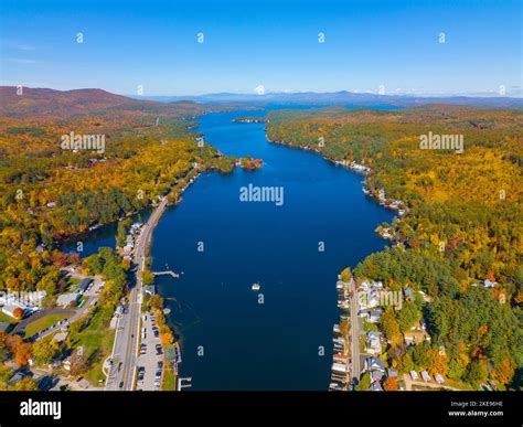 Alton Bay At Lake Winnipesaukee Aerial View And Village Of Alton Bay In
