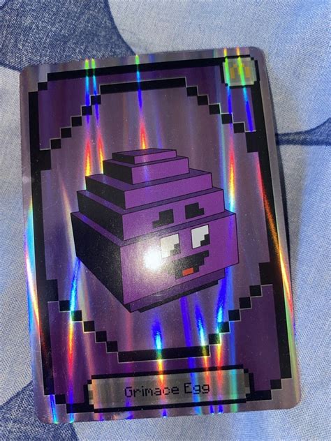 Grimace Egg Mcdonalds X Minecraft Collectible With Card Ebay Uk
