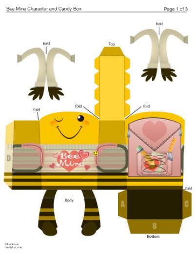 Bee Mine Candy Box Printable Tip Junkie