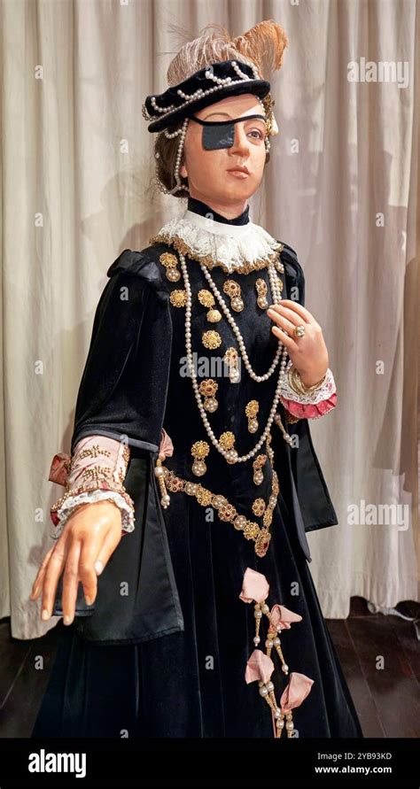 Princess Of Eboli Wax Figure In Madame Tussauds Museum In Madrid Stock