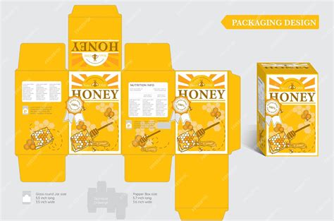 Premium Vector Honey Vector Realistic Mock Up Product Placement Label