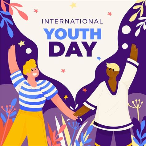 Illustration Plate Pour La Journée Internationale De La Jeunesse