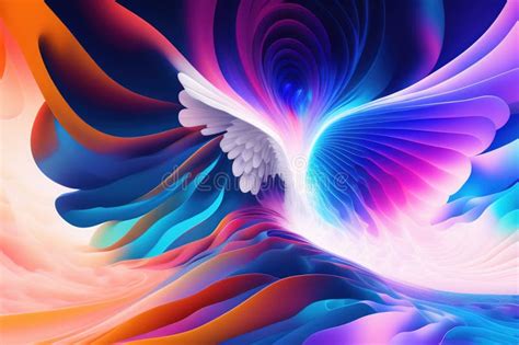 Generative Ai Abstract Background With Wave And Bright Colors Stock Illustration Illustration