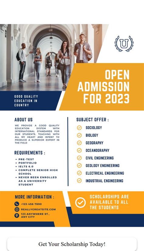 Engaging University Admission Flyer For Scholarships And Coaching In 2025 University Admissions