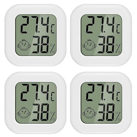 Autolock Bodenthermometer 4 Stück Luftfeuchtigkeitsmesser Thermometer