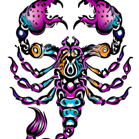 Colorful Scorpion Tattoo Graphic · Creative Fabrica
