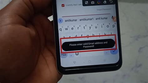 How To Fix Please Enter Valid Email Address And Password Problem Solve