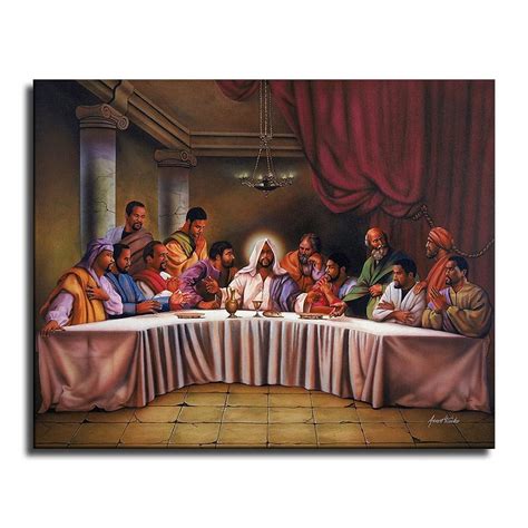 Buy African American Black Jesus The Last Supper Canvas Wall Art