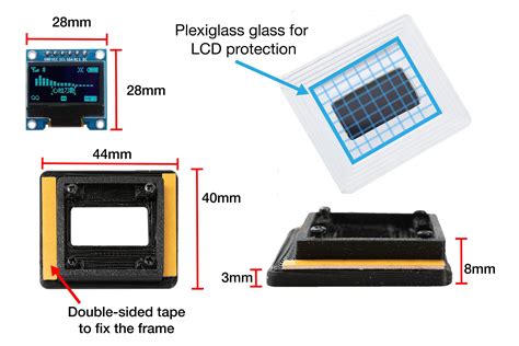 Frame Case Built In Lcd Oled 0 96 Housing Box Protection Arduino Raspberry Enclosure Display