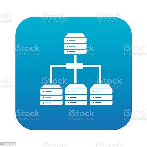 Database Design On Blue Button Backgroundvector Stok Vektör Sanatı