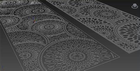 Peacock Pattern Cnc Panel Free 3d Model Cgtrader