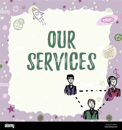 Hand Writing Sign Our Services Business Showcase The Occupation Or