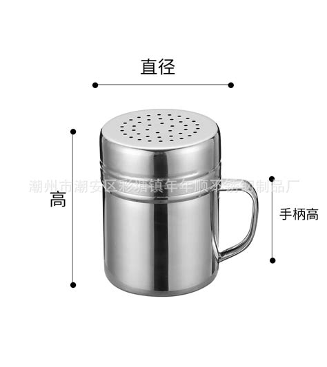 304不锈钢撒粉罐调味罐 花式咖啡撒粉器 可可粉撒粉筒 密孔牙签罐 阿里巴巴