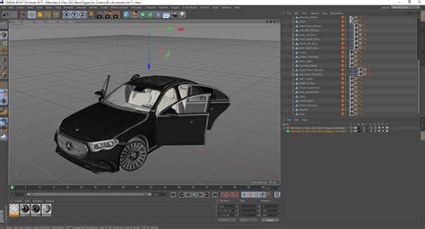 Mercedes E Class 2023 Black Rigged For Cinema 4d 3d Model 149 C4d