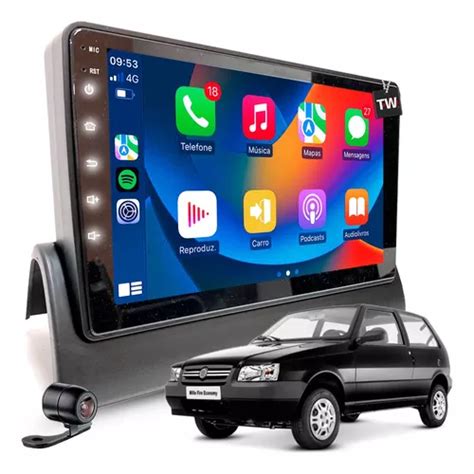 Kit Multimídia 232gb Fiat Uno Fire Carplay Gps 9 Polegadas