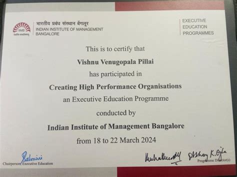 Vishnu Pillai On Linkedin Grow Stop Ukg Iimb Iimbangalore