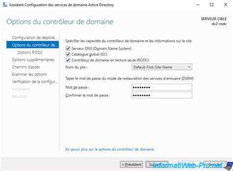 install an active directory read only domain controller rodc on