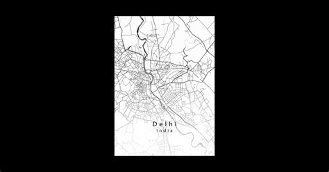 Delhi India City Map Delhi Sticker Teepublic